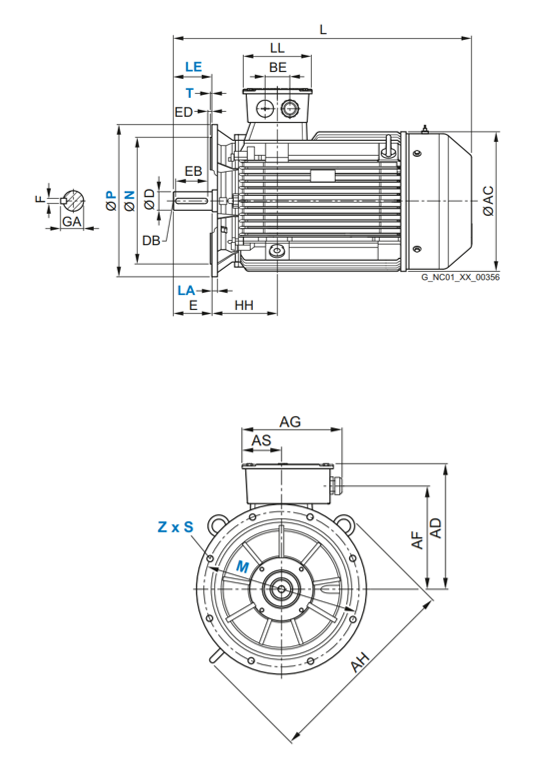 Motor eléctrico trifásico SIEMENS simotics FL 2,2kW 3CV B5 6 polos 1000 IE3 | ADAJUSA | precio